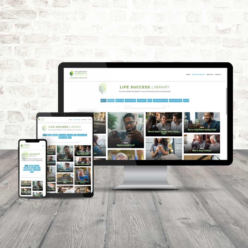 Community Education Website - Green Tulip Design