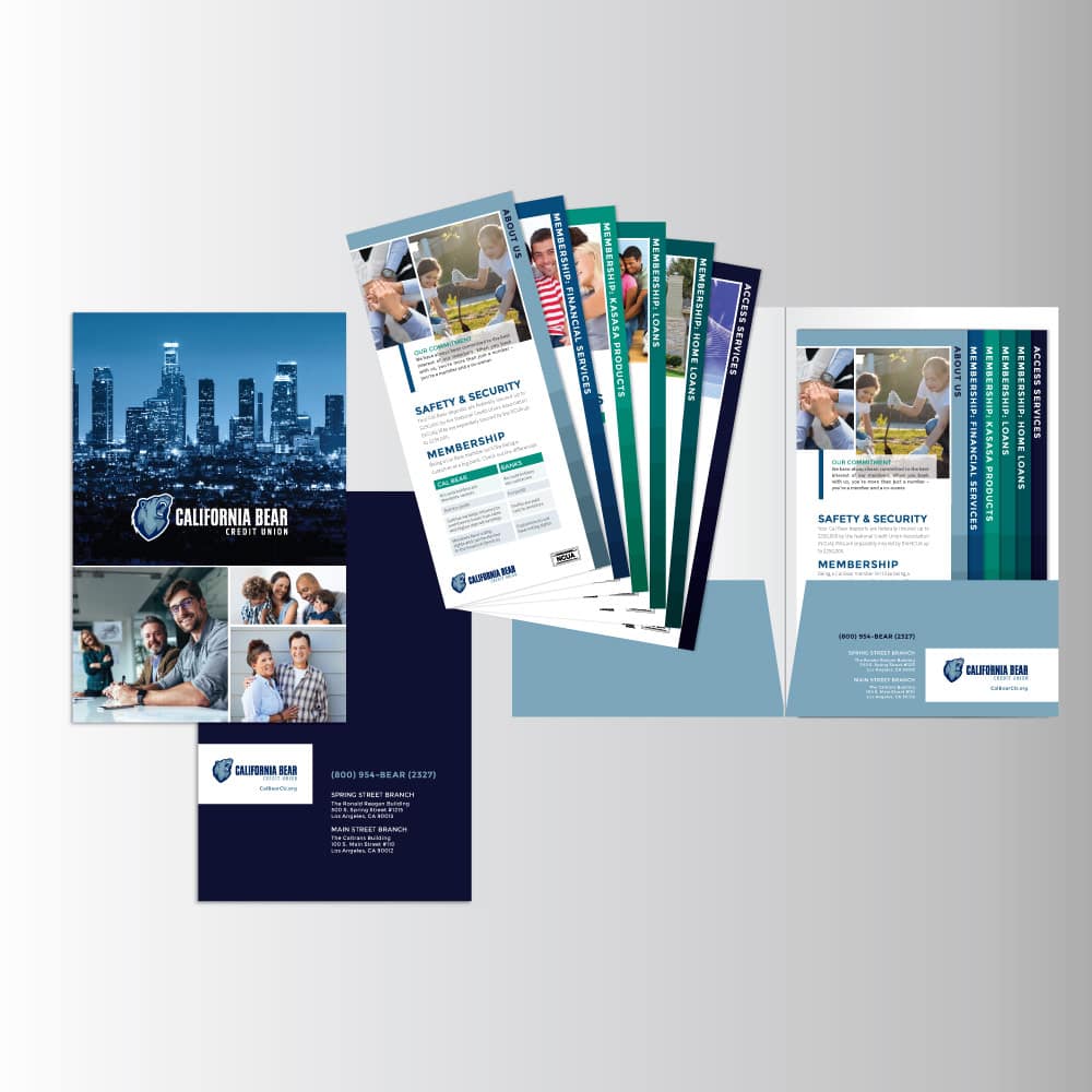 Sales Folder with Inserts - Green Tulip Design